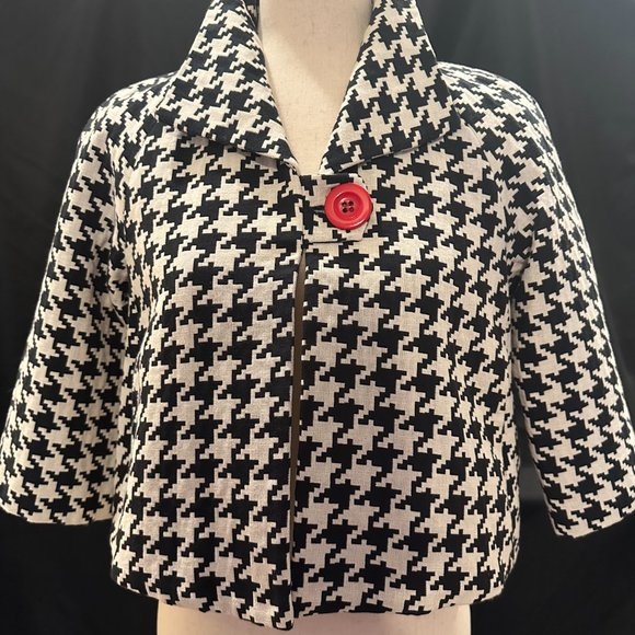 3 Sisters | Jackets & Coats | 3 Sisters Crop Houndstooth Jacket | Poshmark